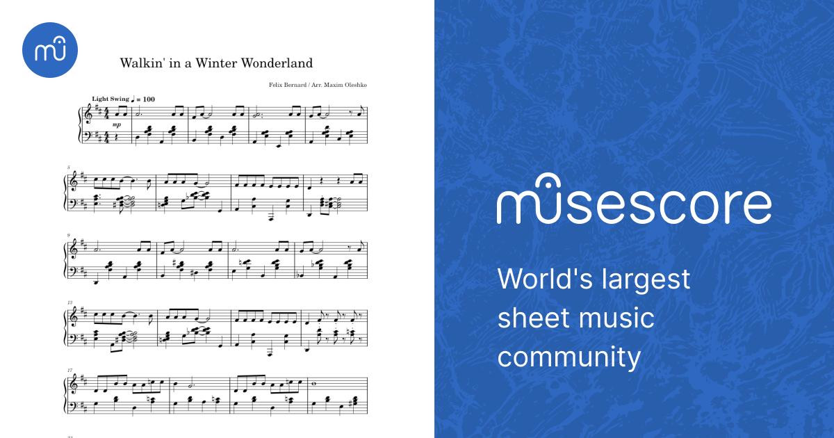 Walkin' in a Winter Wonderland Sheet music for Piano (Solo) Easy ...