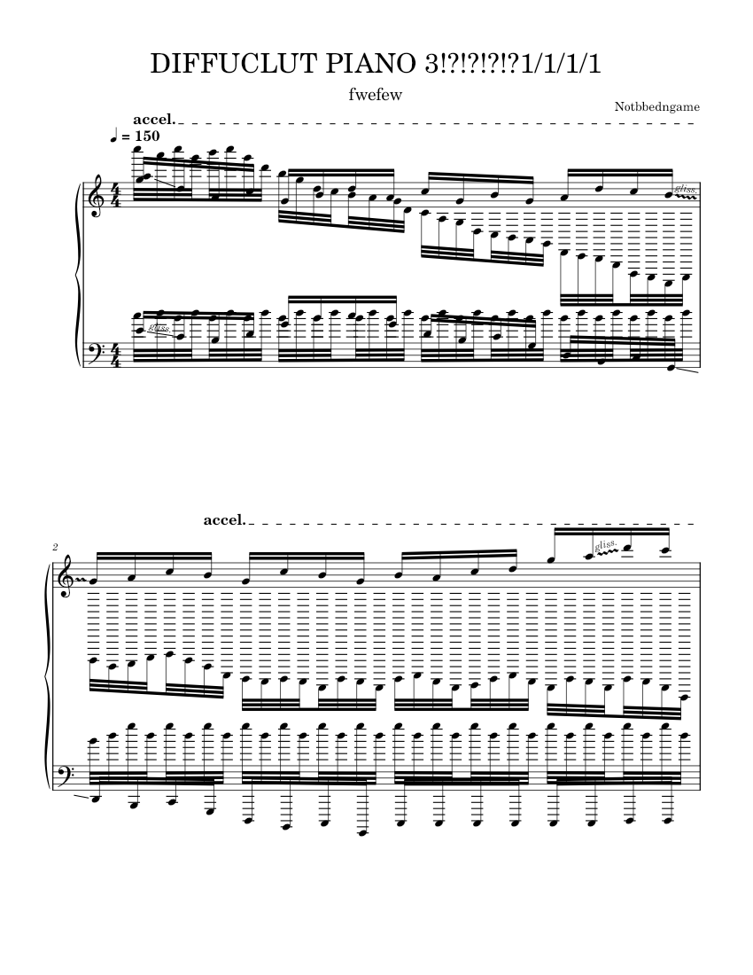 Difficult piano the third Sheet music for Piano (Solo) | Musescore.com