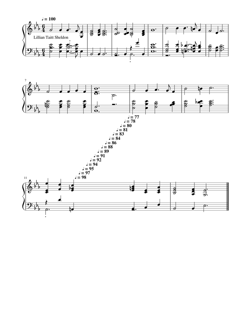 Every morn the golden sun - Lillian Taitt Sheldon - piano tutorial