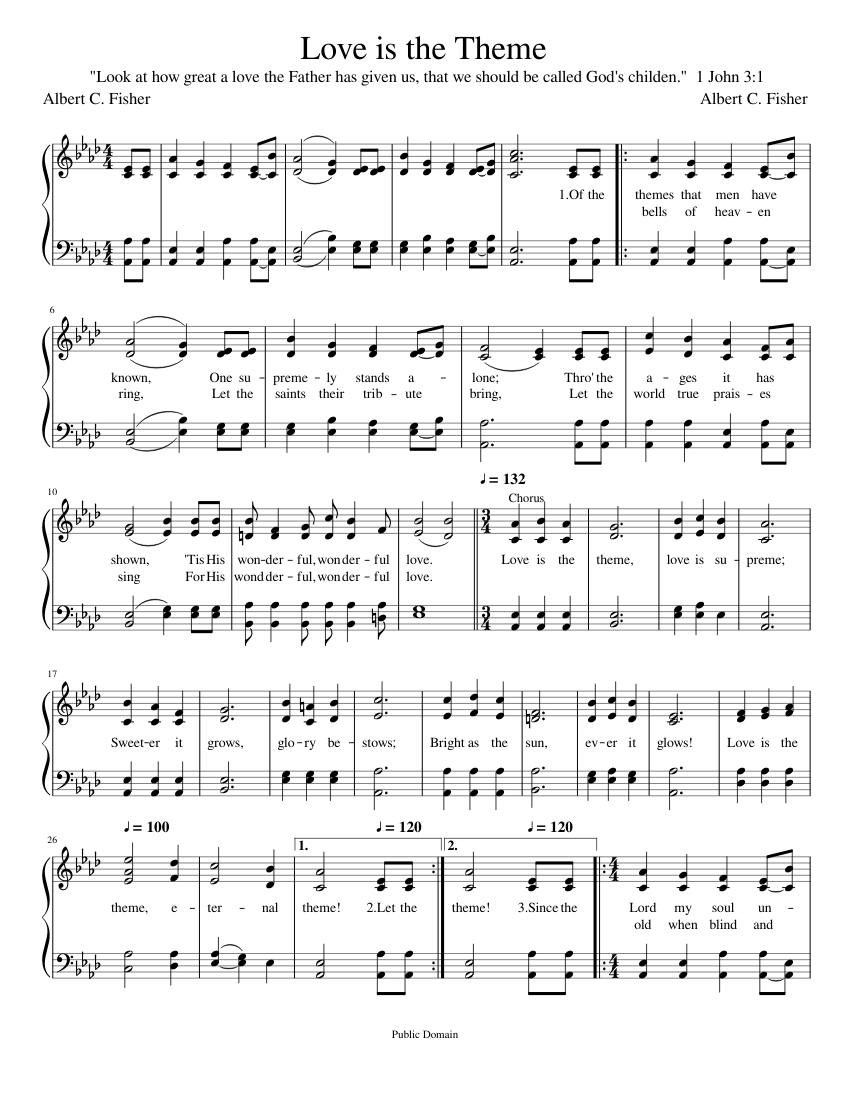 Love is the Theme Sheet music for Piano (SATB) | Musescore.com