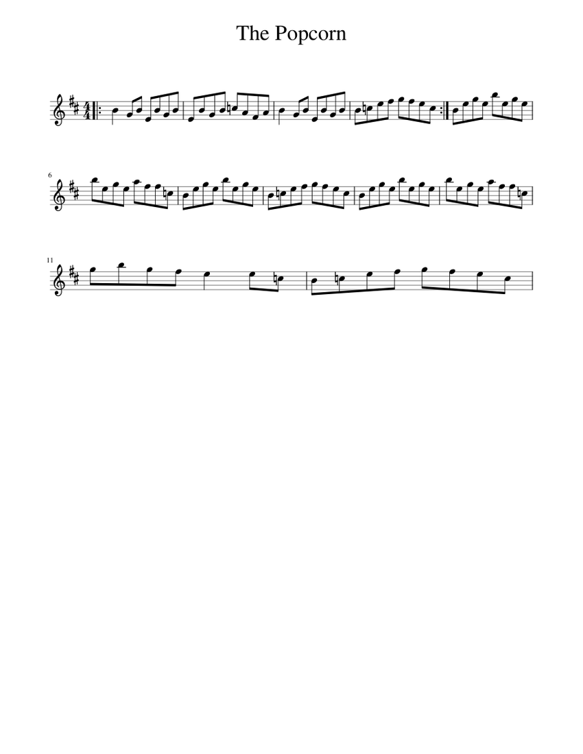 The Popcorn Sheet music for Piano (Solo) Easy | Musescore.com