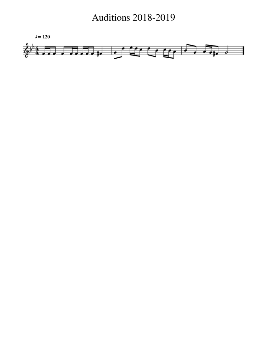 Auditions 2018 2019 horn Sheet music for French Horn (Solo) | Musescore.com