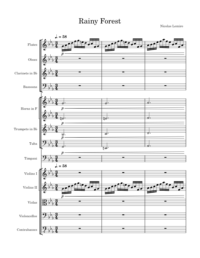 Rainy Forest - piano tutorial