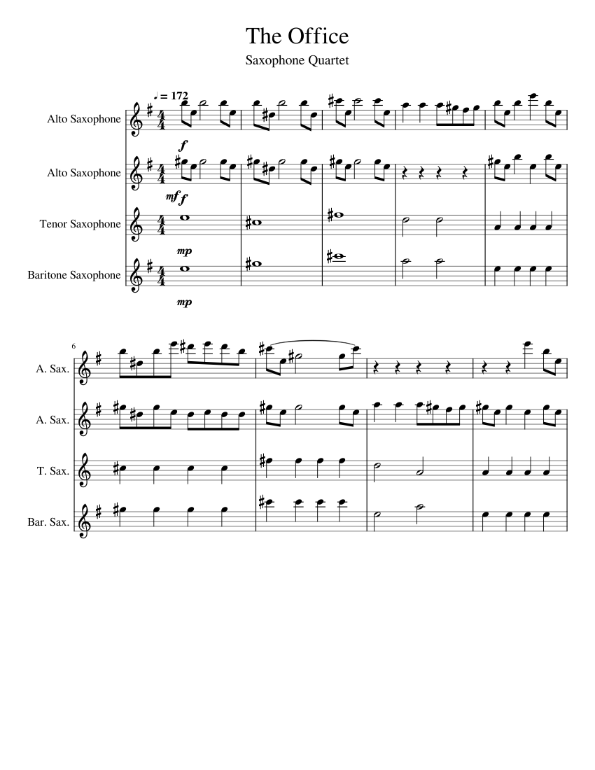 Adventure time intro alto sax sheet music - galleryjnr