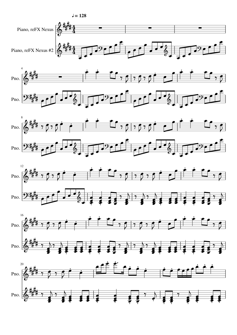 Vexento - Masked Raver Sheet music for Piano (Piano Duo) | Musescore.com