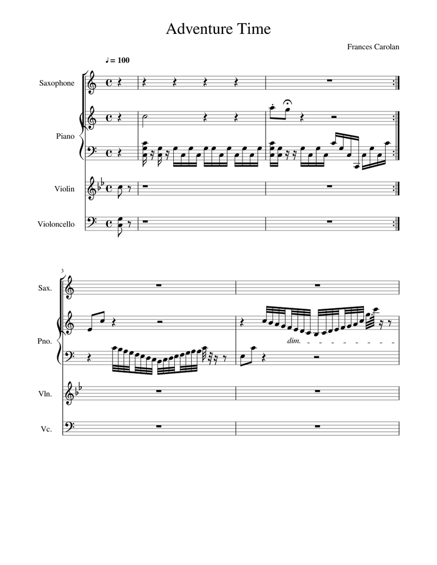 Adventure Time - piano tutorial