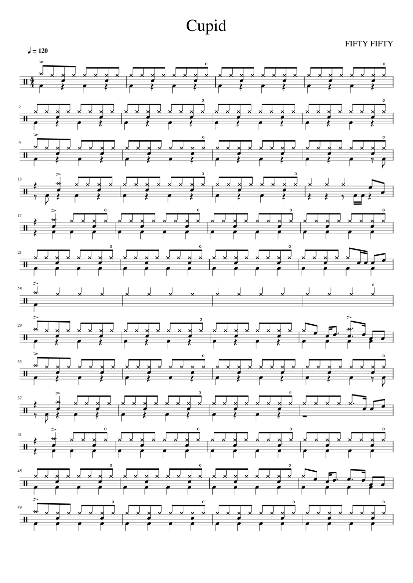 Cupid Sheet music for Drum group (Solo) | Musescore.com