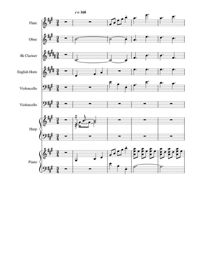 Small Middle-End Segment Sheet music for Piano, Flute, Oboe, Clarinet in b-flat & more ...