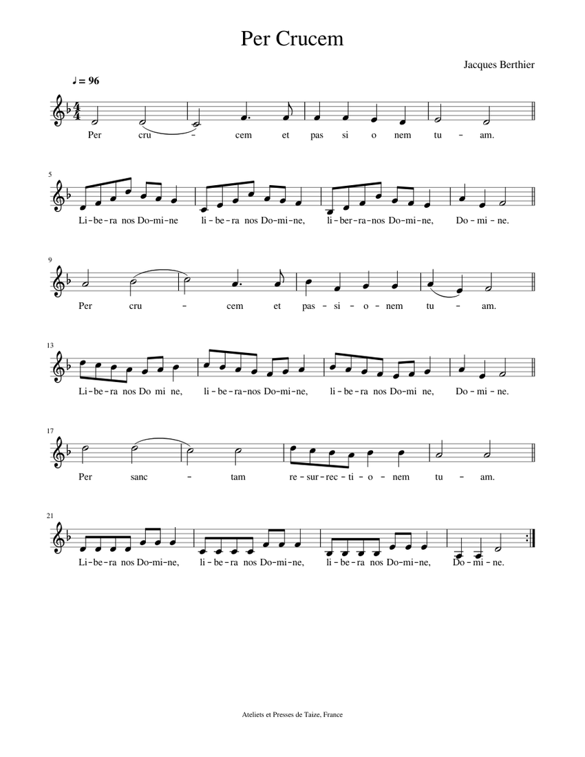 Per Crucem Sheet music for Piano (Solo) | Musescore.com