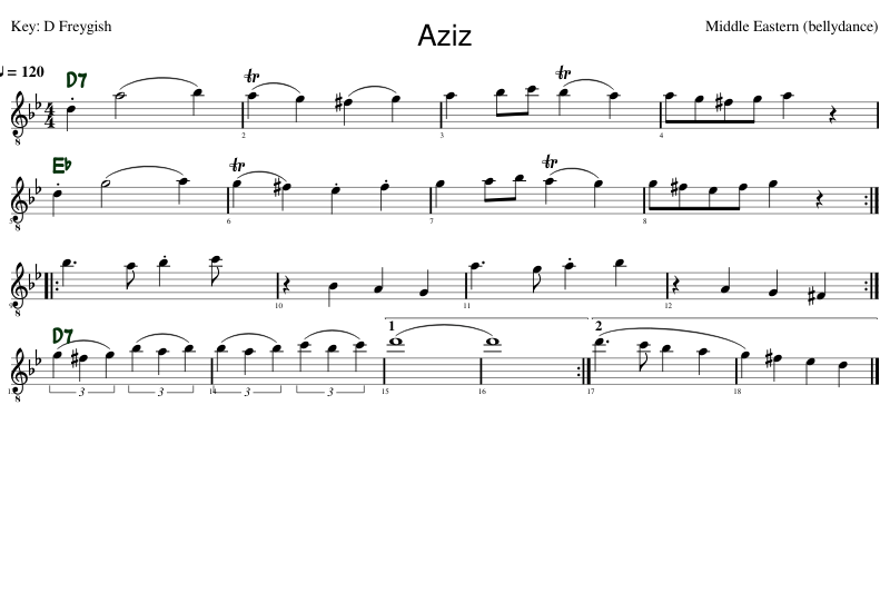 Aziz Sheet music for Piano (Solo) | Musescore.com
