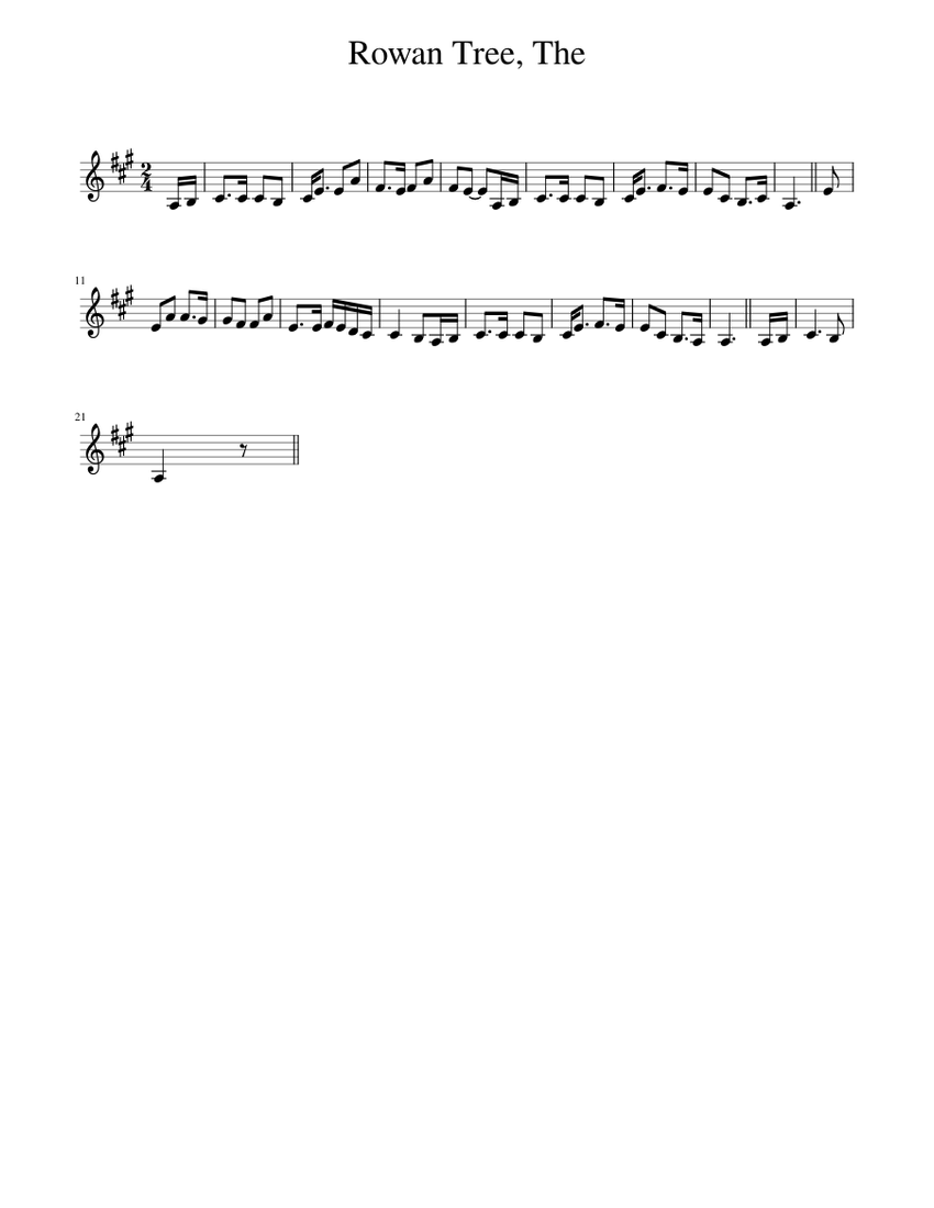 The Rowan Tree Sheet music for Piano (Solo) Easy | Musescore.com
