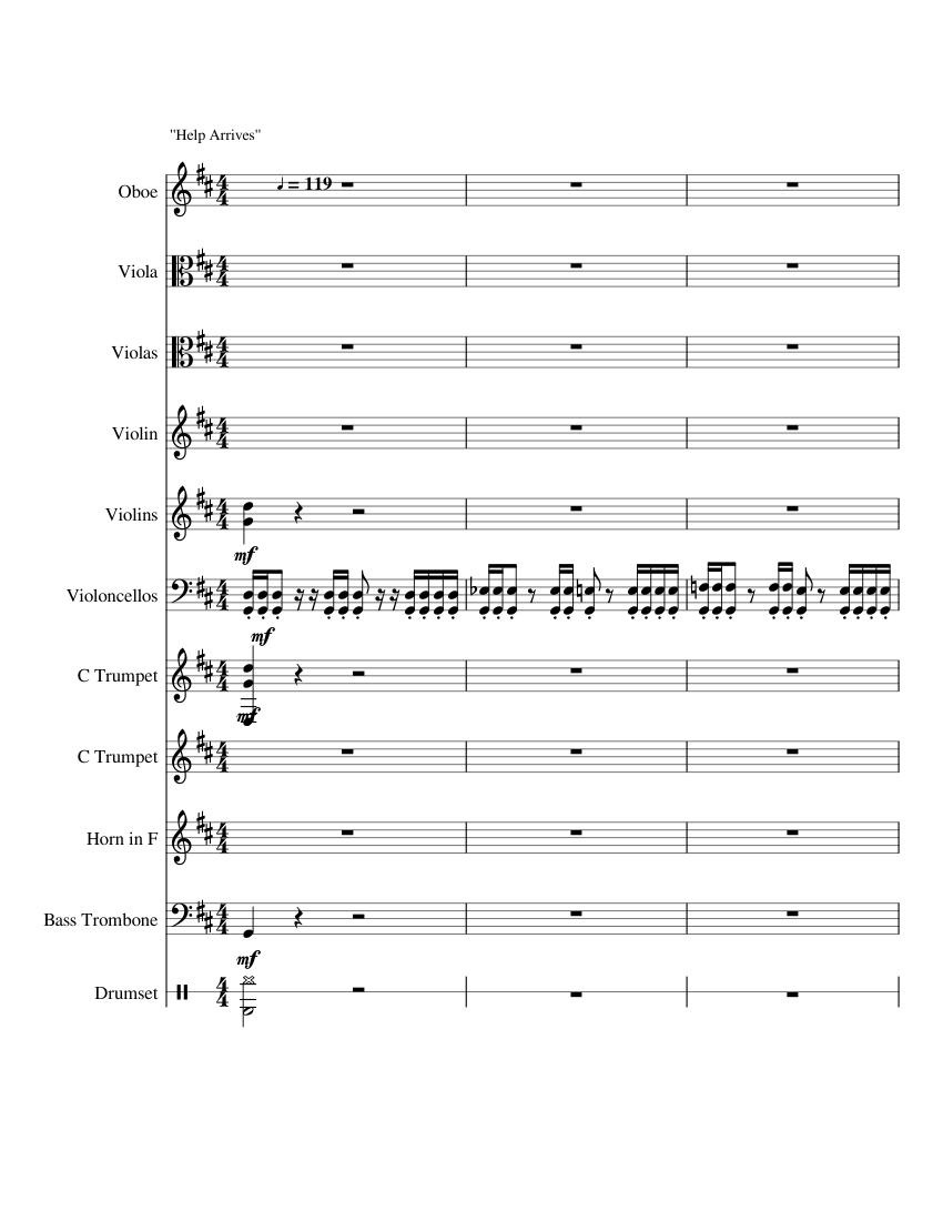 Track Cuts from "Avengers: Infinity War" Sheet music for Trombone bass ...