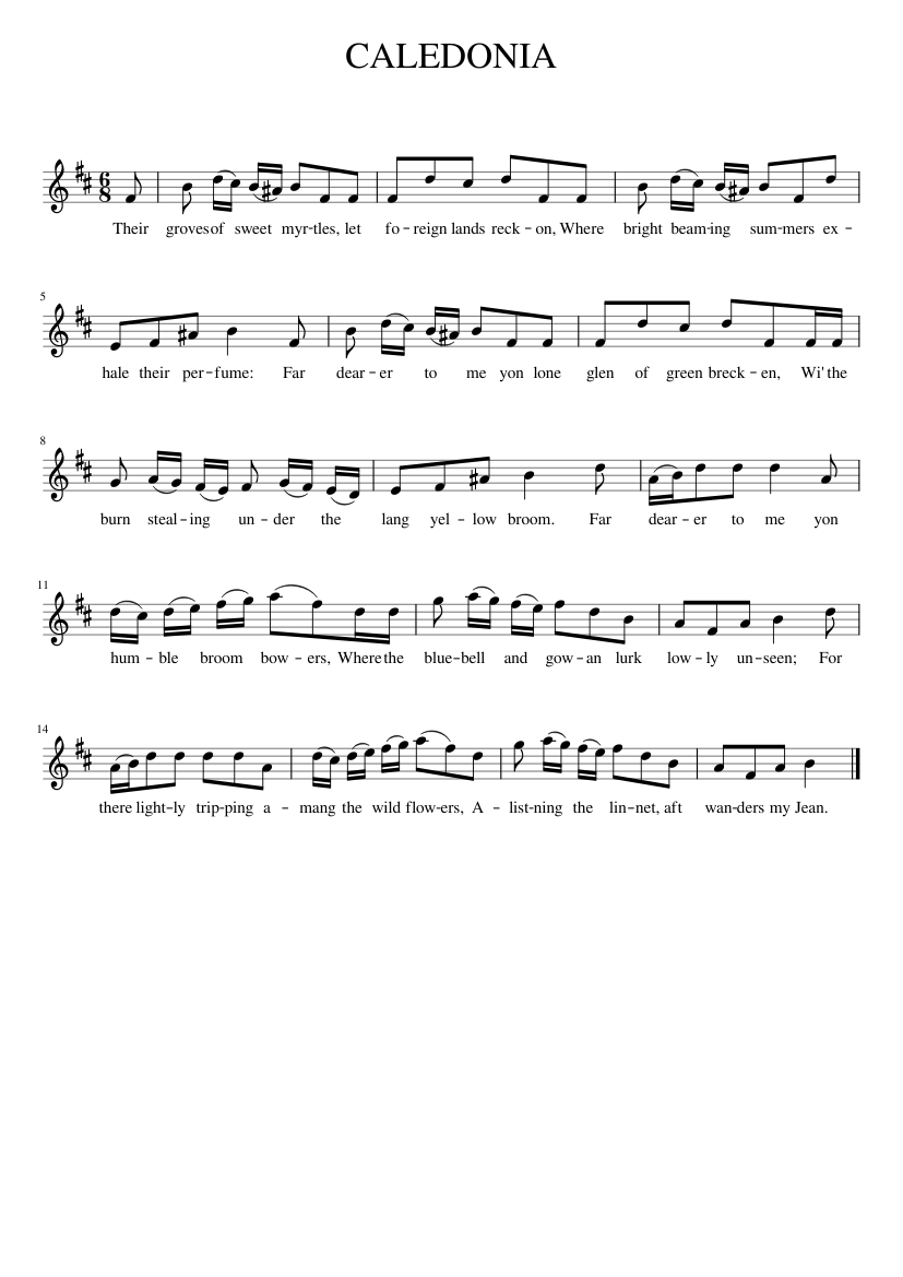 CALEDONIA Sheet music for Piano (Solo) Easy | Musescore.com