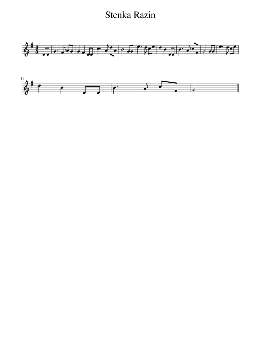 Stenka Razin Sheet music for Piano (Solo) | Musescore.com