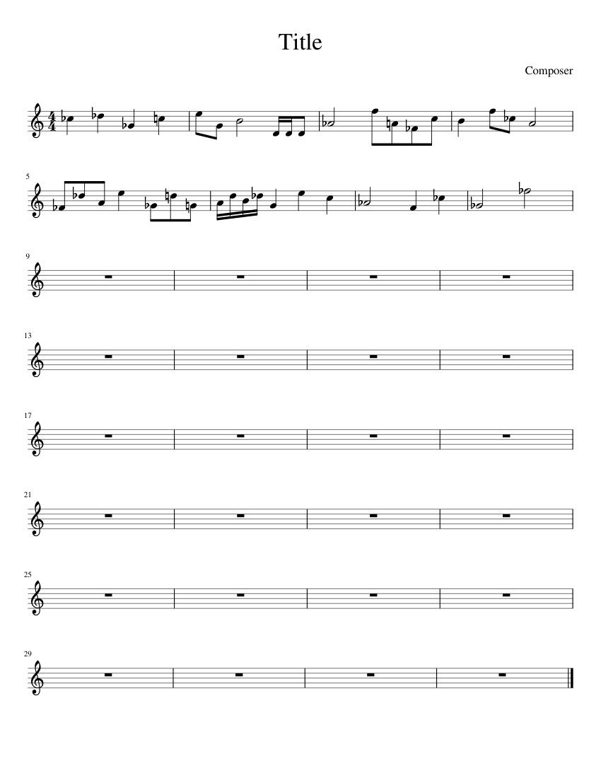 20th century project part 1 matrix Sheet music for Piano (Solo ...