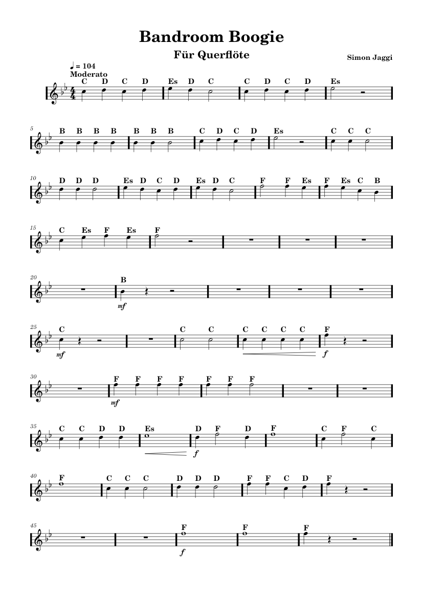 Bandroom Boogie Sheet music for Flute (Solo) | Musescore.com