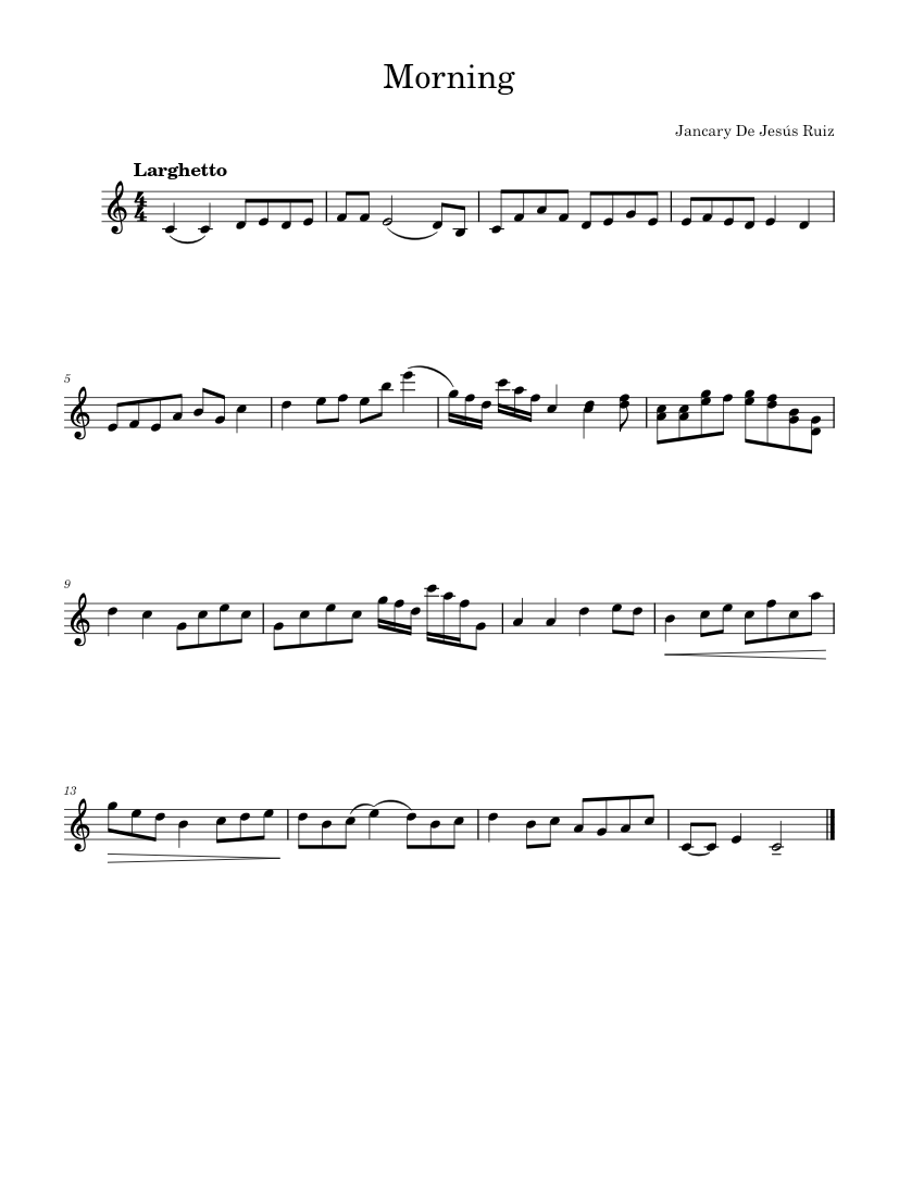 Morning Sheet music for Piano (Solo) | Musescore.com