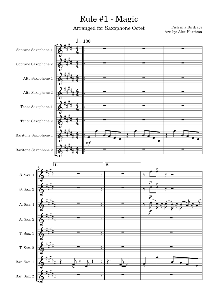 Rule 1 Magic Sheet Music For Saxophone Alto Saxophone Tenor rule-1-magic-sheet-music-for-saxophone-alto-saxophone-tenor