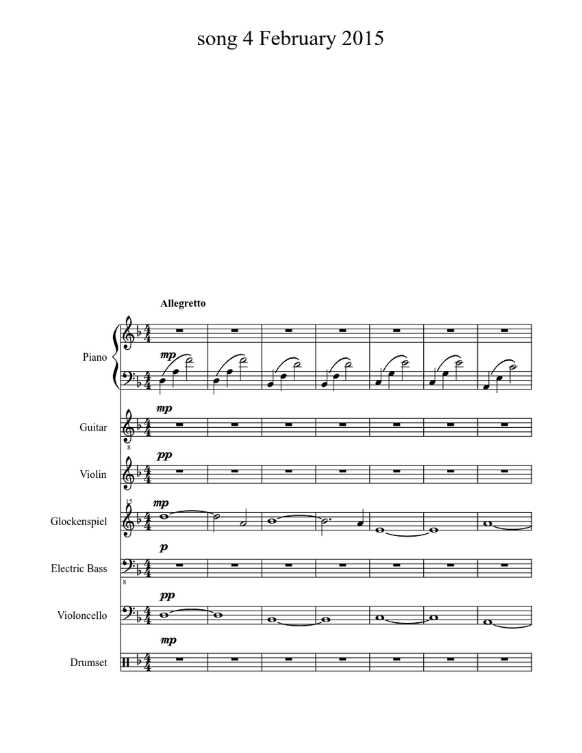 open mic song Sheet music for Piano, Violin, Guitar (Mixed Trio ...