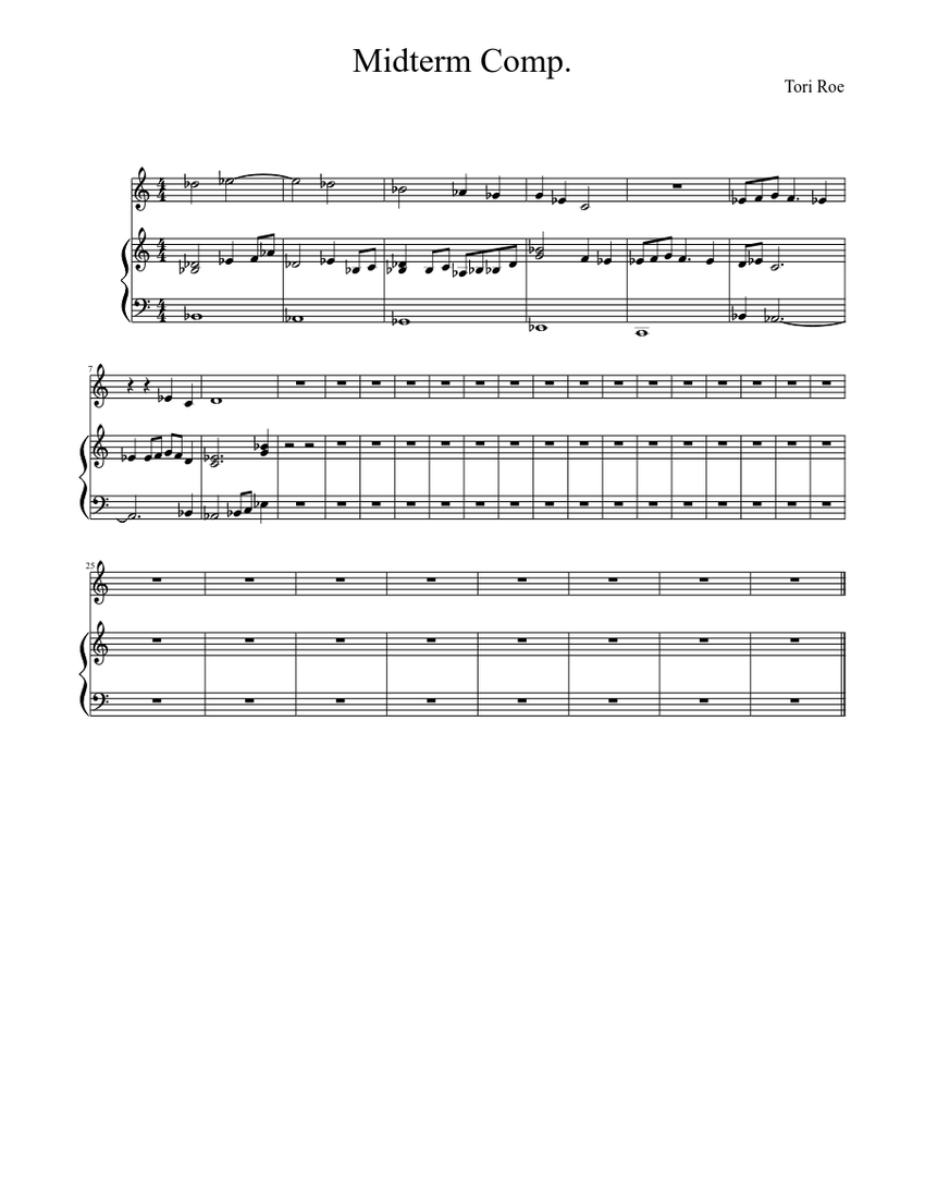 Midterm Comp. Sheet music for Piano (Solo) | Musescore.com