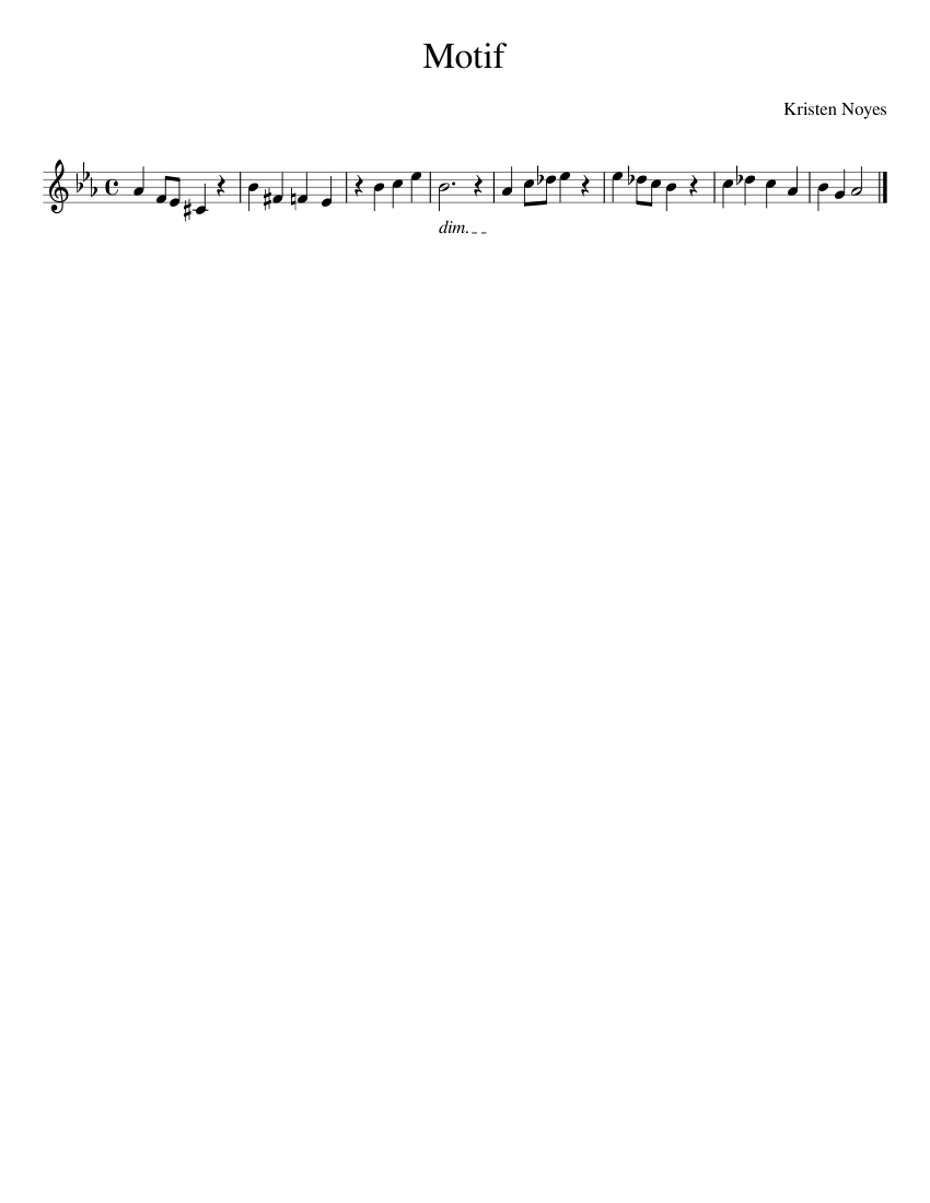 Motif Sheet music for Piano (Solo) Easy | Musescore.com