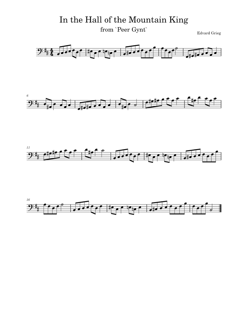 In the Hall of the Mountain King – Peer Gynt In the Hall of the ...