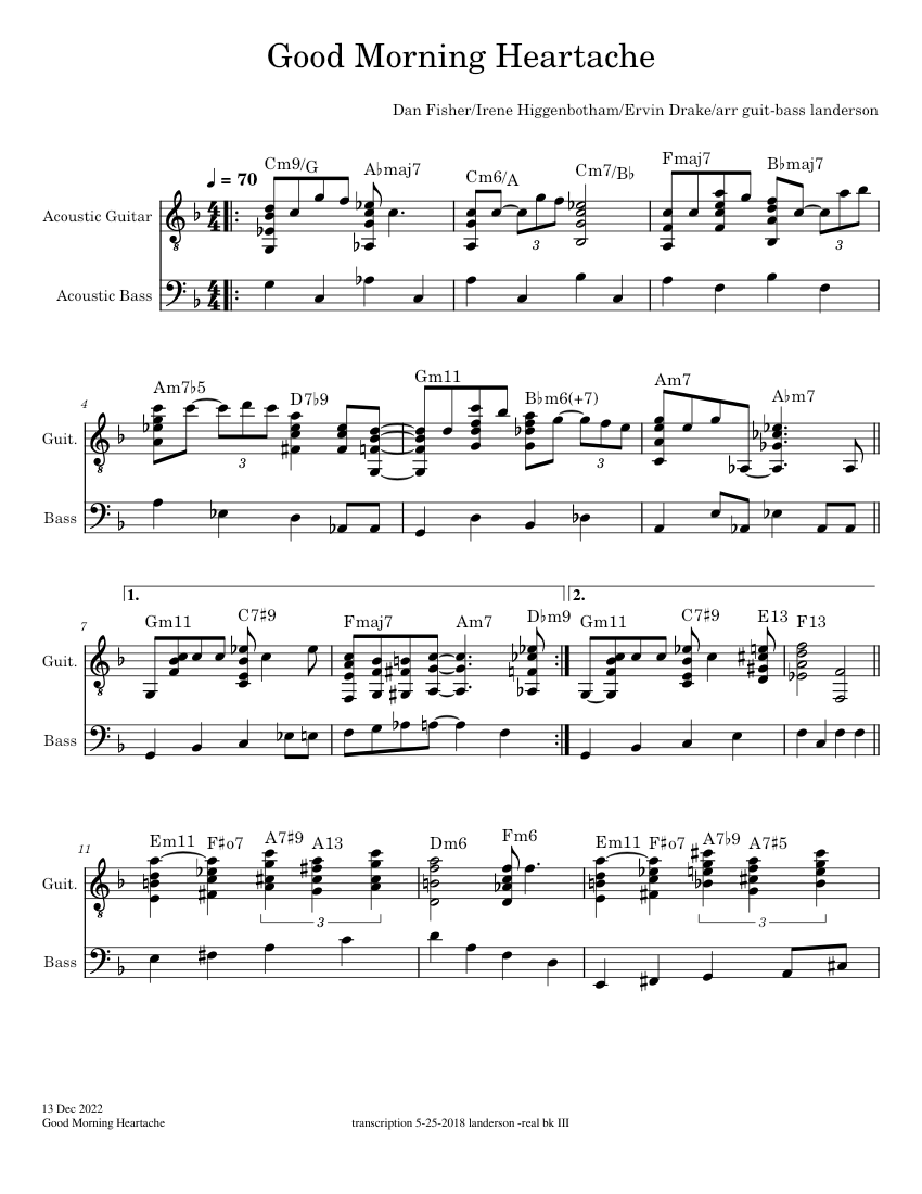 Good Morning Heartache – Dan Fisher, Irene Higgenbotham, Ervin Drake ...