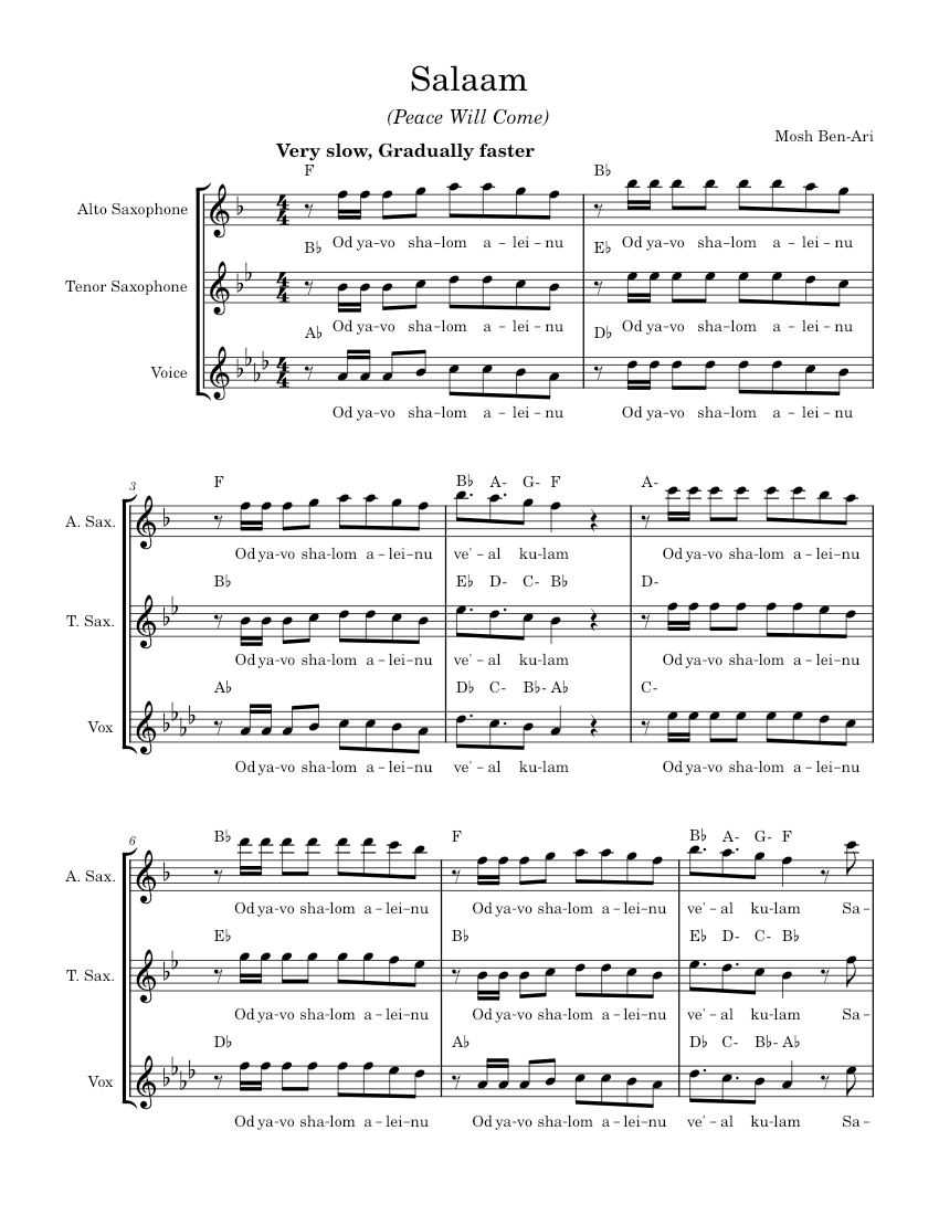 Salaam Sheet music (Solo) | Musescore.com