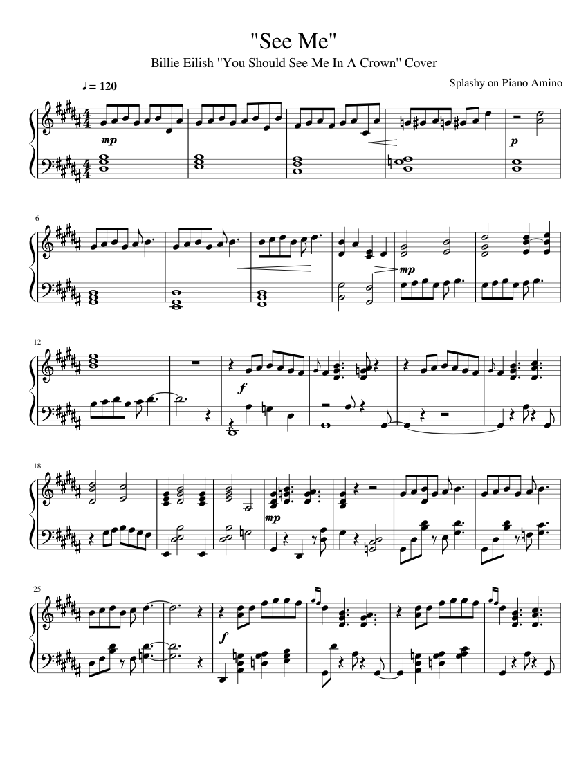 "See Me" Sheet music for Piano (Solo) | Musescore.com