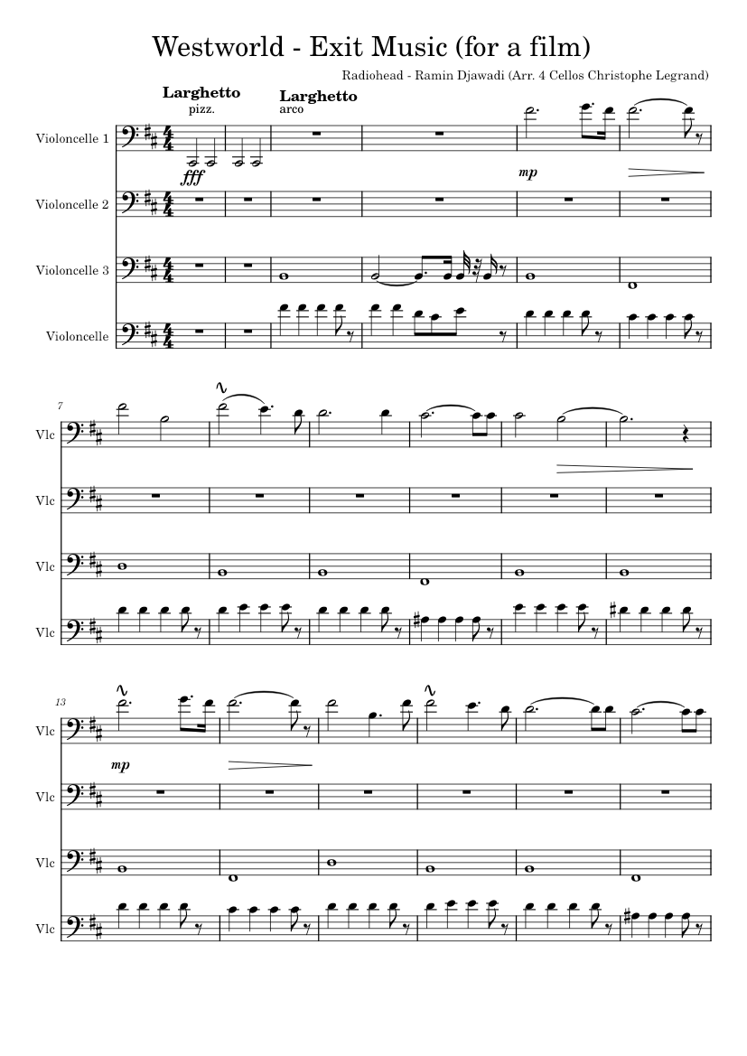 Exit Music (For a Film) – Ramin Djawadi Exit Music for a film Sheet ...