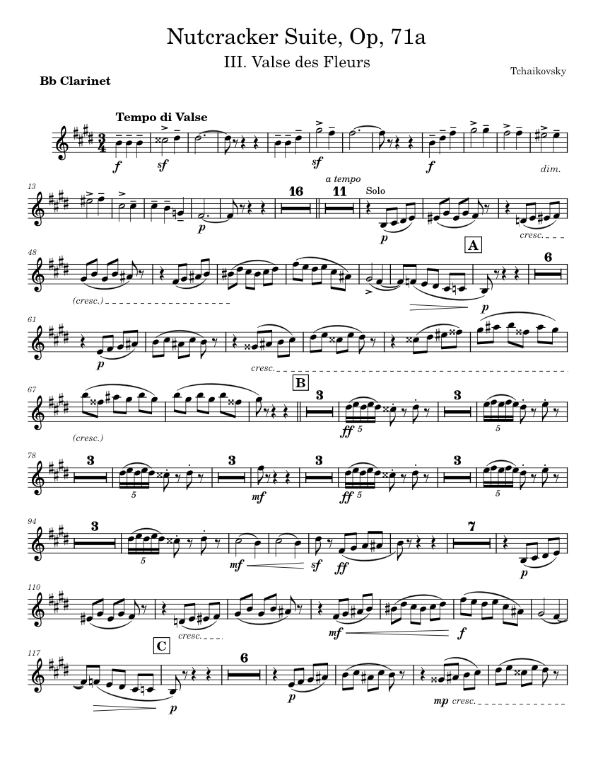 The Nutcracker (ballet), Op.71 – Pyotr Ilyich Tchaikovsky Nutcracker Suite, Op, 71a (Valse des ...