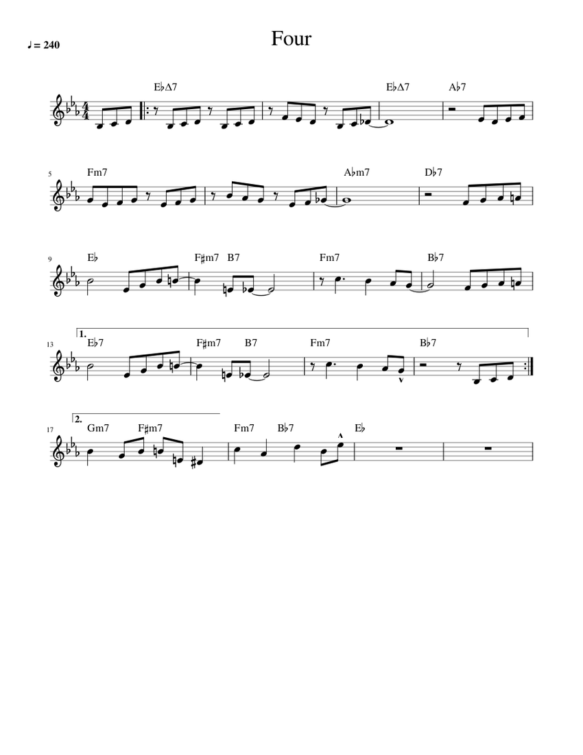Four Sheet music for Piano (Solo) | Musescore.com