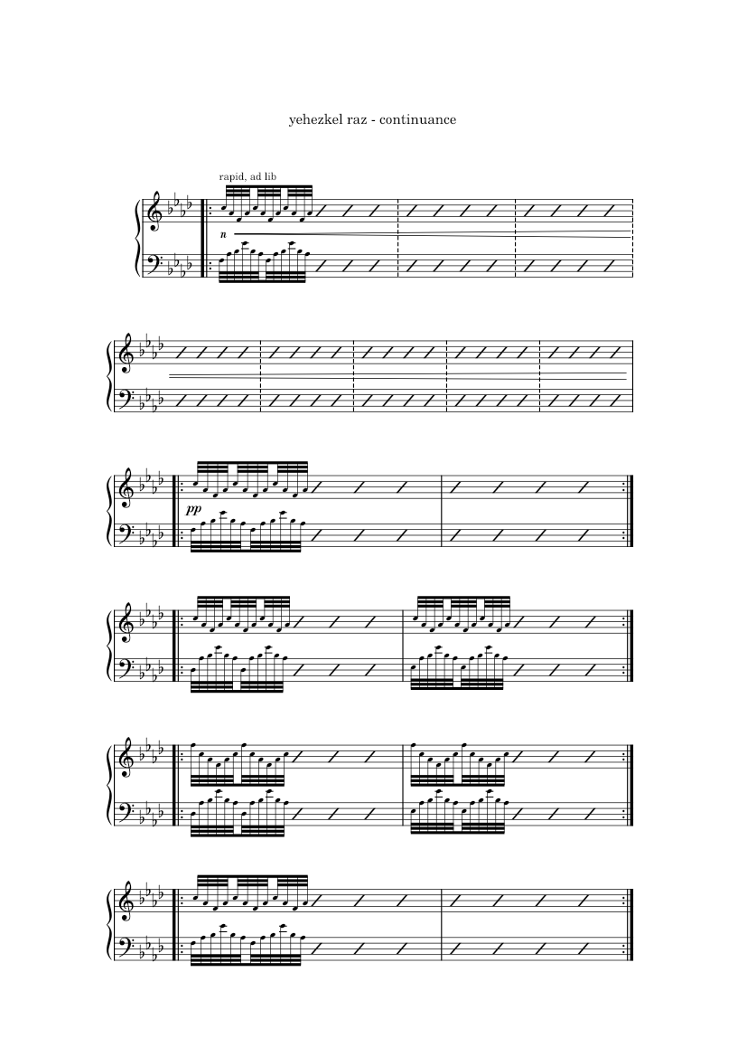Continuance – Yehezkel Raz Sheet Music for Piano (Solo) | MuseScore.com
