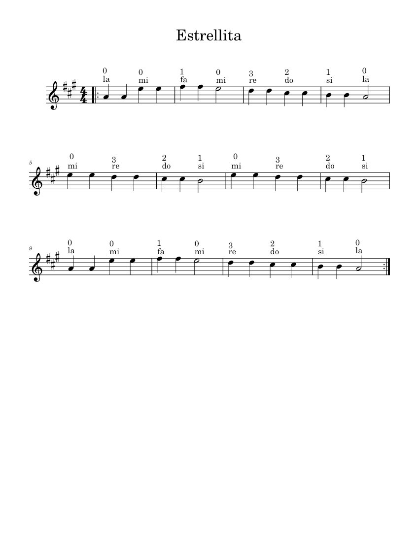 Estrellita dónde estás – Misc Traditional Sheet Music for Violin (Solo ...