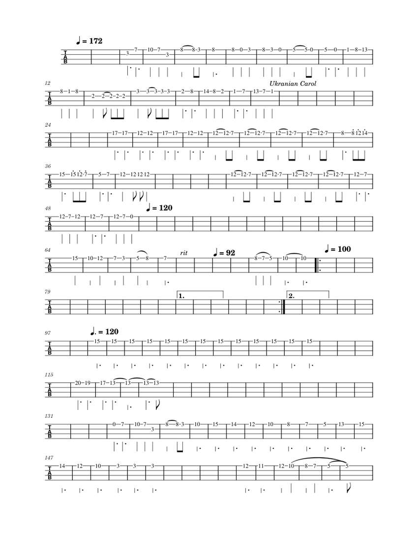 Christmas lights bass Sheet music for Bass guitar (Solo) | Musescore.com