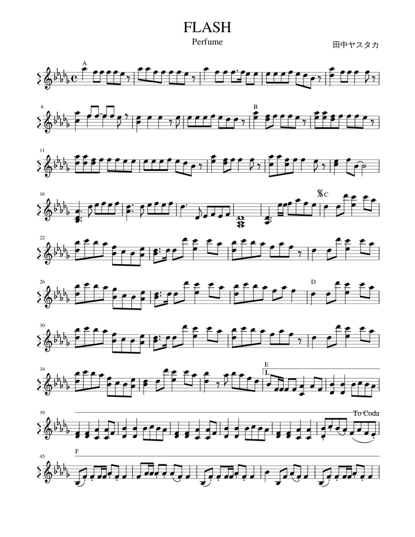 FLASH Sheet music for Piano (Solo) | Musescore.com
