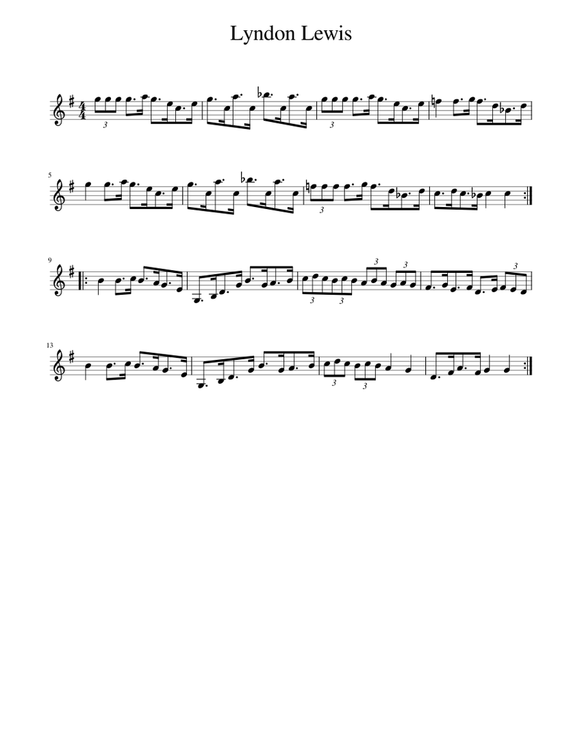Lyndon Lewis Sheet music for Piano (Solo) | Musescore.com