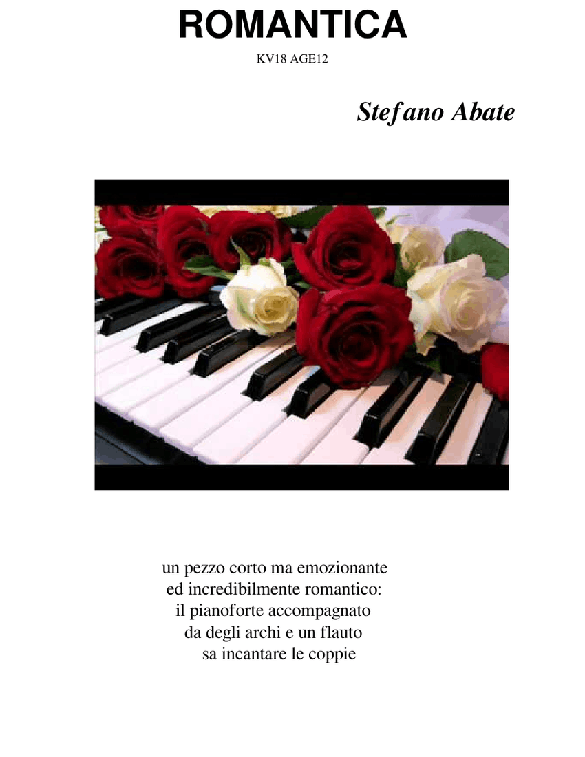 ROMANTICA - Stefano Abate Sheet music for Piano, Flute, Violin, Cello ...