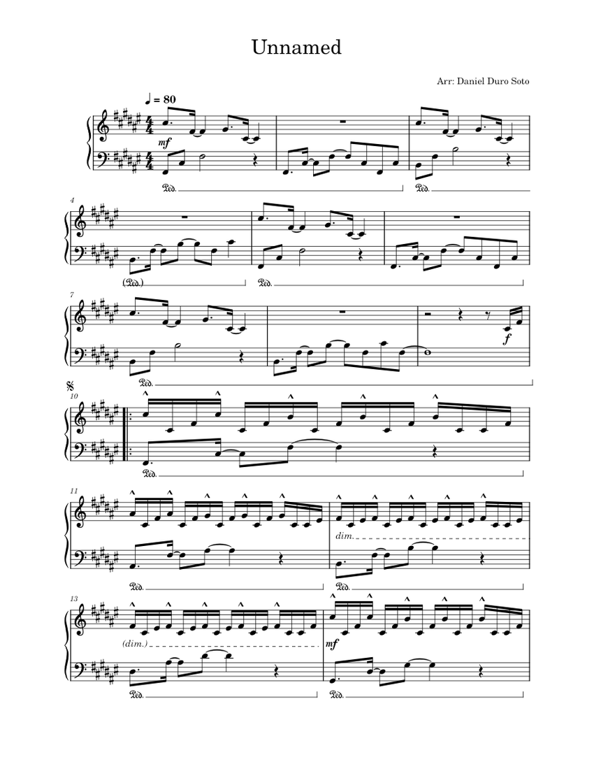 Unnamed – Unnamed Sheet music for Piano (Solo) | Musescore.com