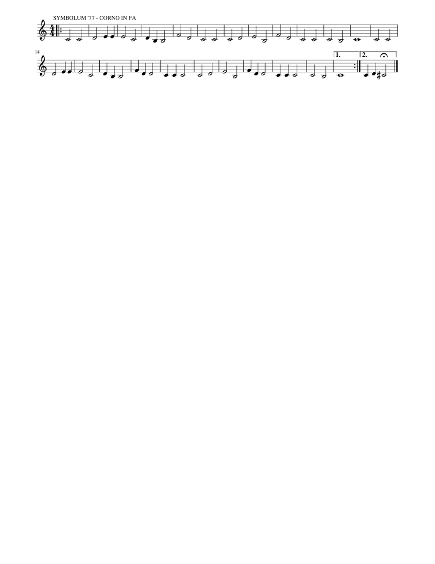 Symbolum 77 - Corno in Fa - Horn in F - piano tutorial