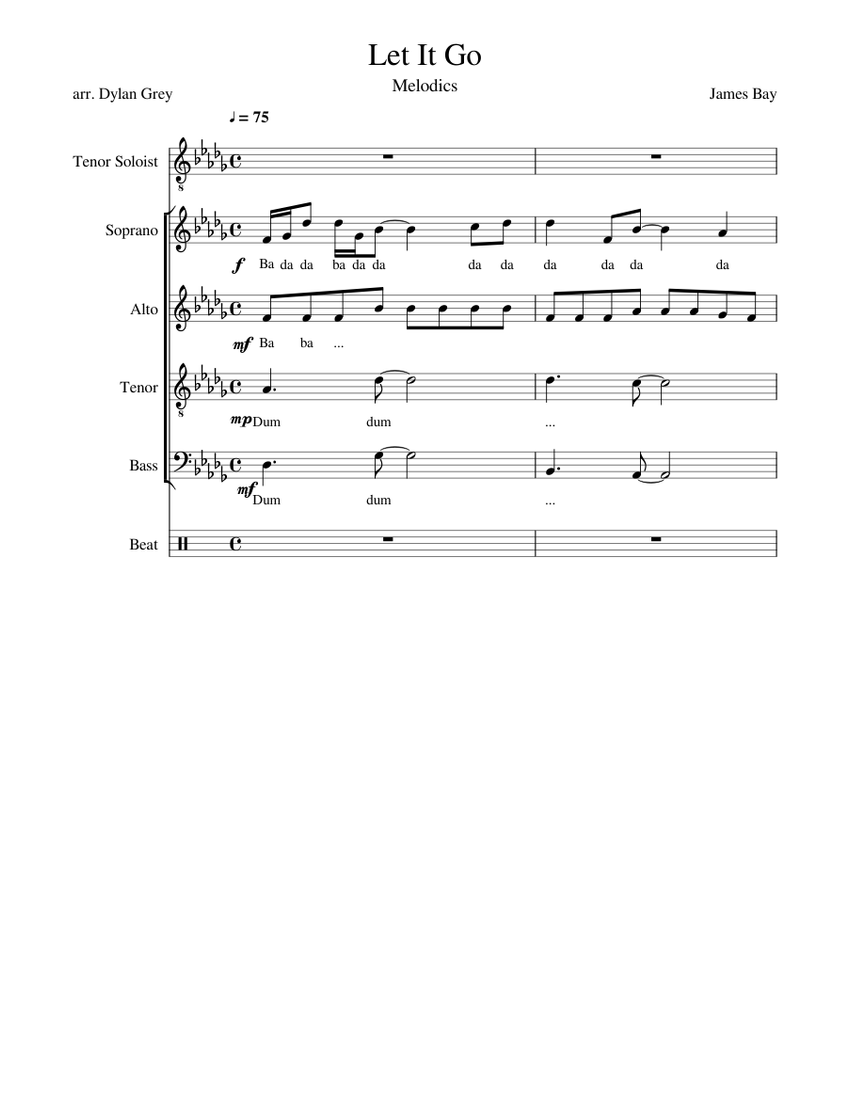 Let It Go Sheet music for Soprano, Alto, Tenor, Bass voice & more ...