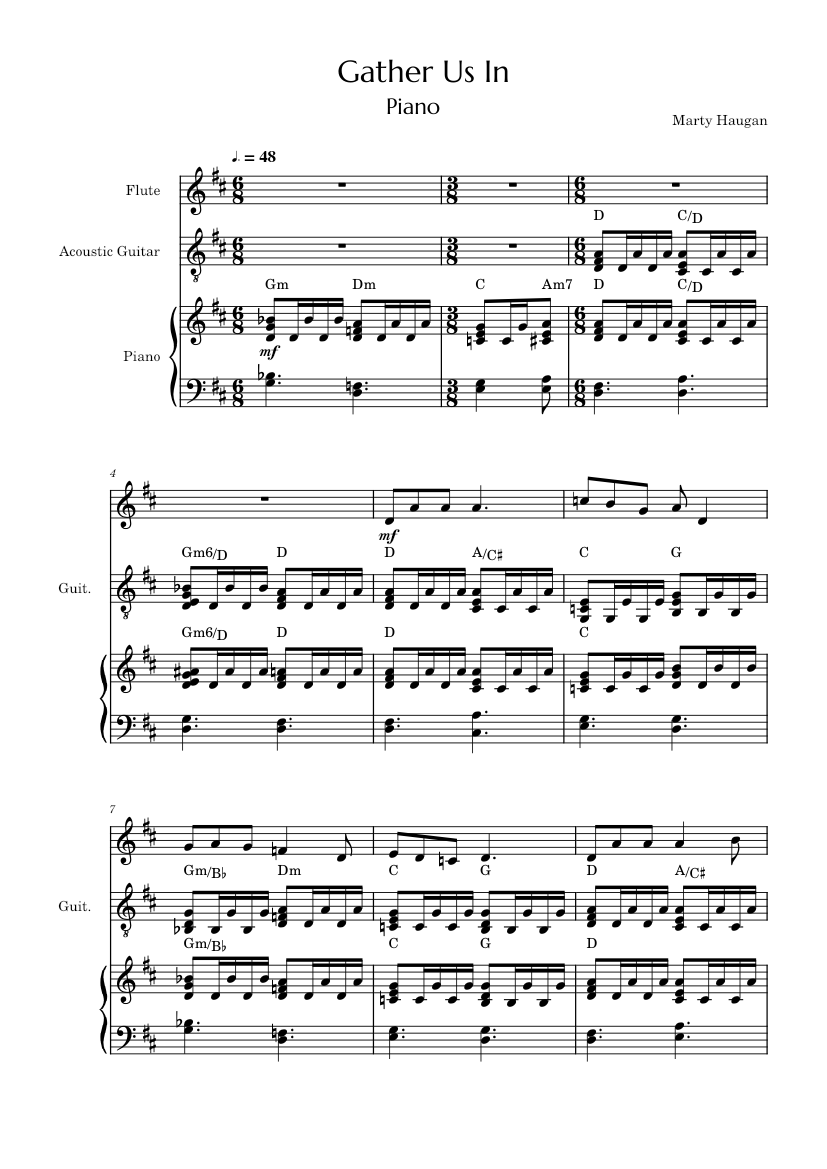 Gather Us In - Marty Haugen – Marty Haugen Sheet Music for Piano ...