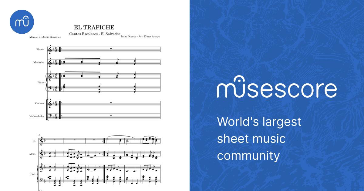 EL TRAPICHE - Musica: Isaac Duarte . Arr- Elmer Amaya Sheet music for ...