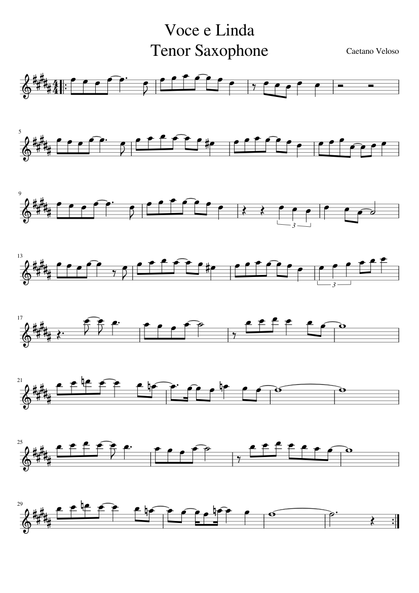 Voce e Linda Sheet music for Piano (Solo) Easy | Musescore.com