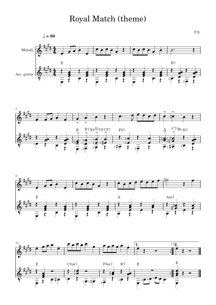 Royal Match (theme) – ? Royal Match Theme Sheet music for Oboe, Guitar ...