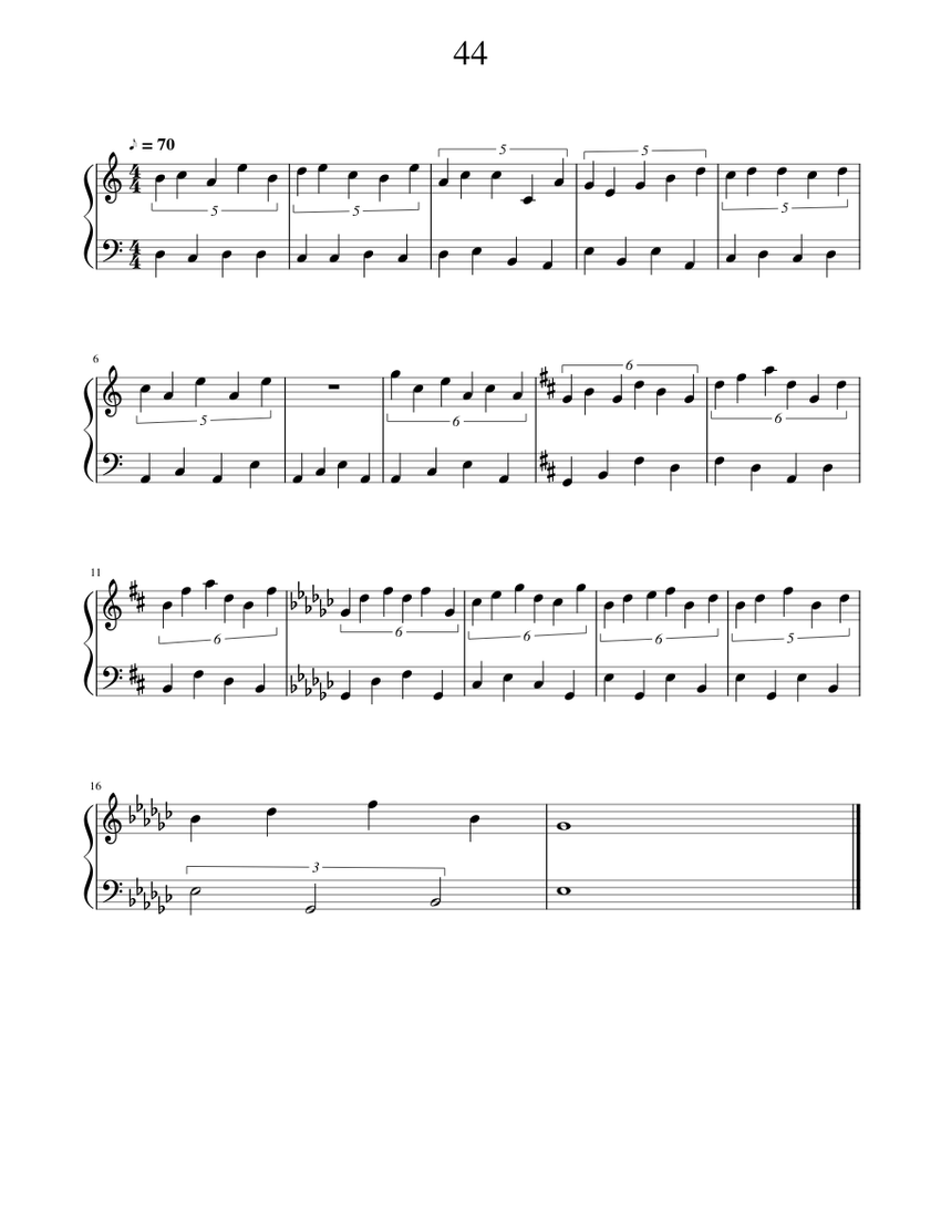 44 Sheet music for Piano (Solo) Easy | Musescore.com
