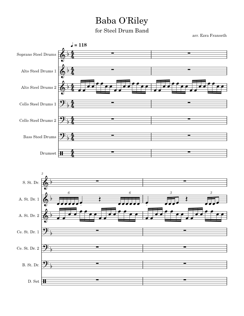 Baba O'Riley – The Who for Steel Drum Sheet Music for Drum group, Steel ...