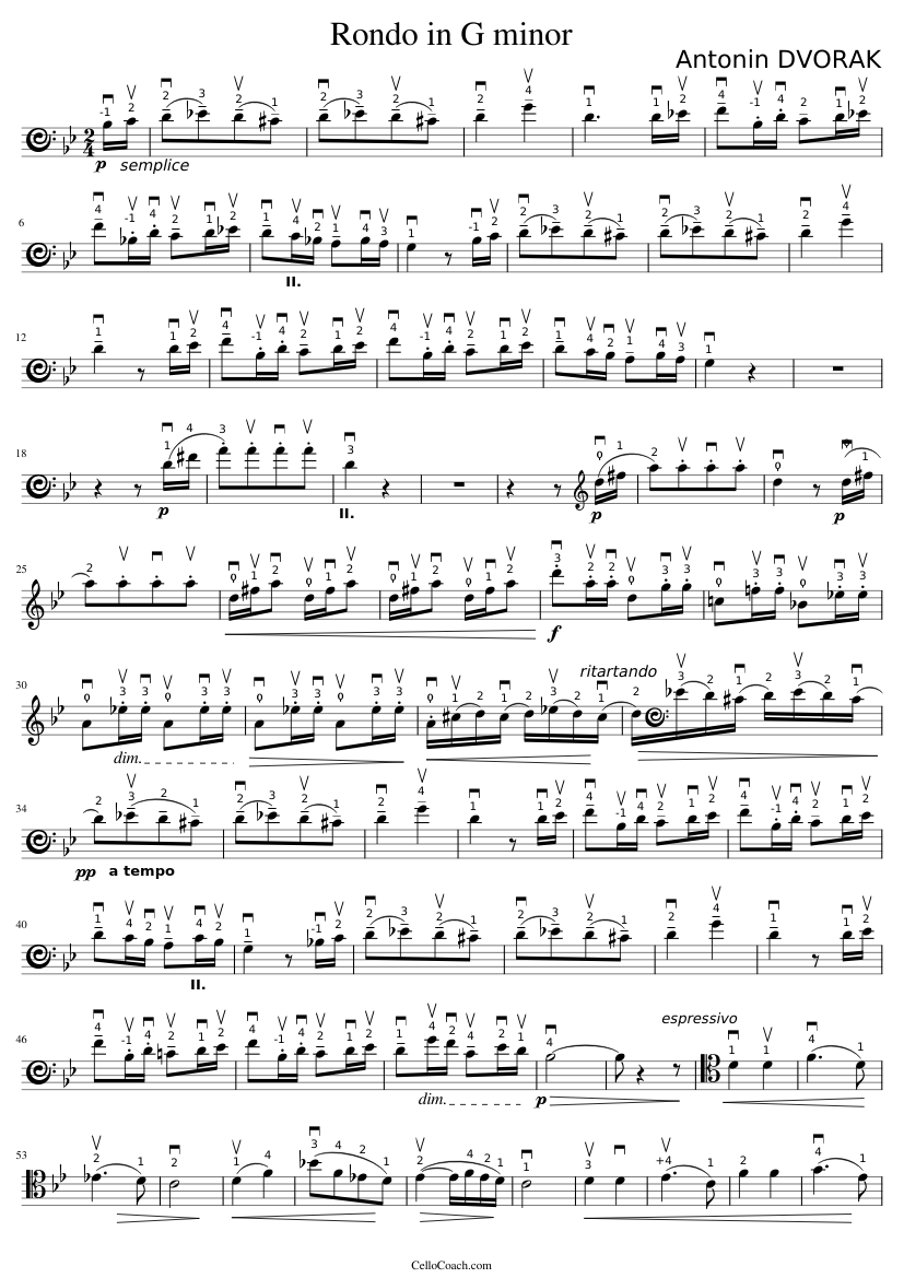 DVORAK Rondo Sheet Music for Vocals (Solo) | MuseScore.com