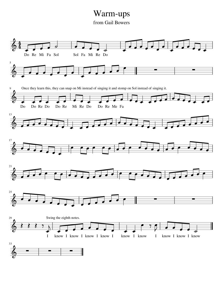 Warm-ups - piano tutorial