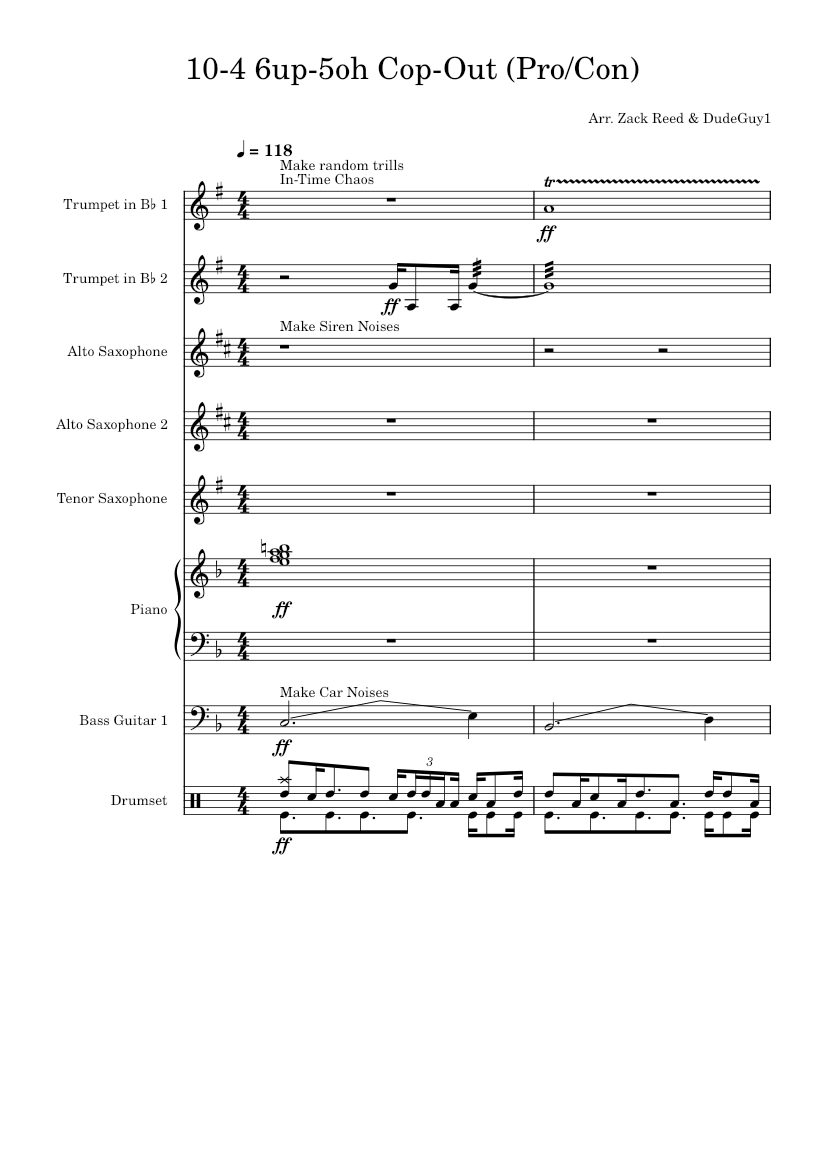 10-4 6-up 5-Oh Cop-out Pro-Con – Will Wood and the Tapeworms Sheet ...